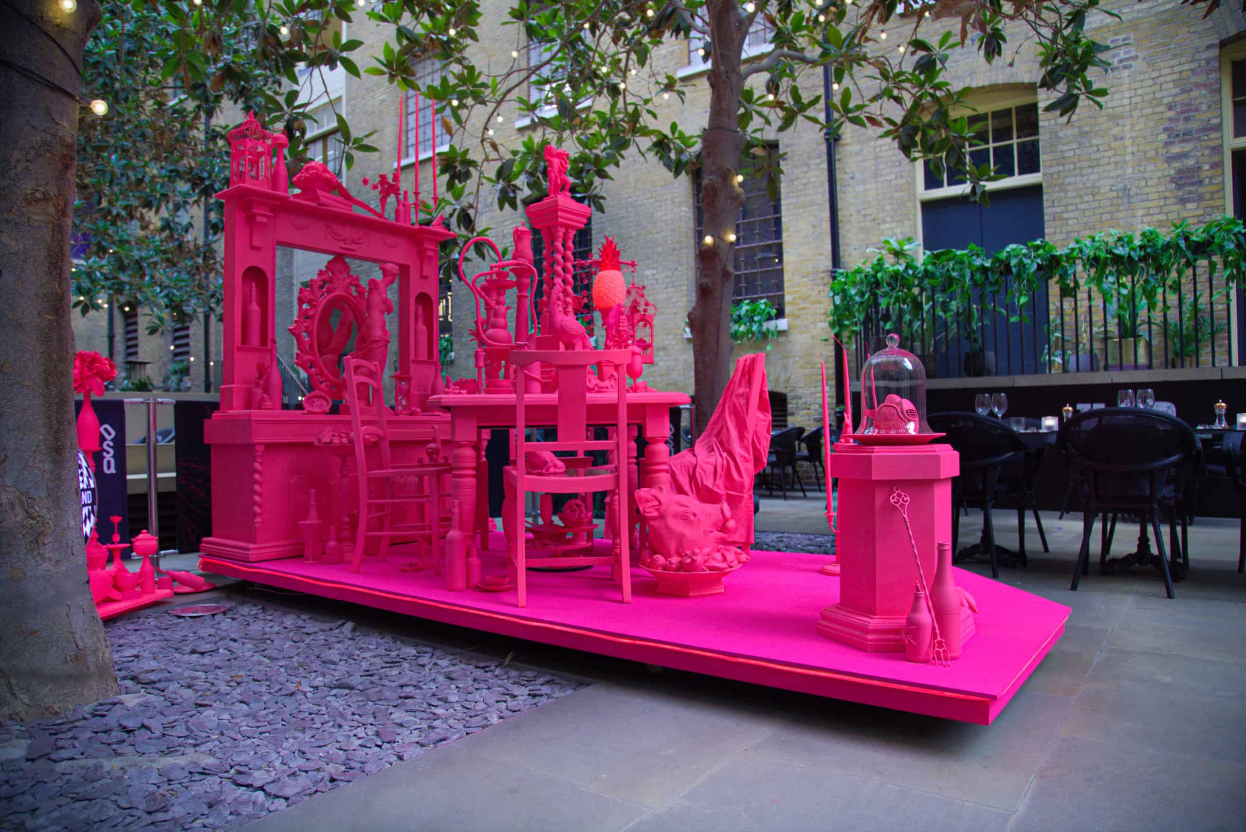 'The Fluorescent Banquet' - Sustainable art installation - Devonshire ...